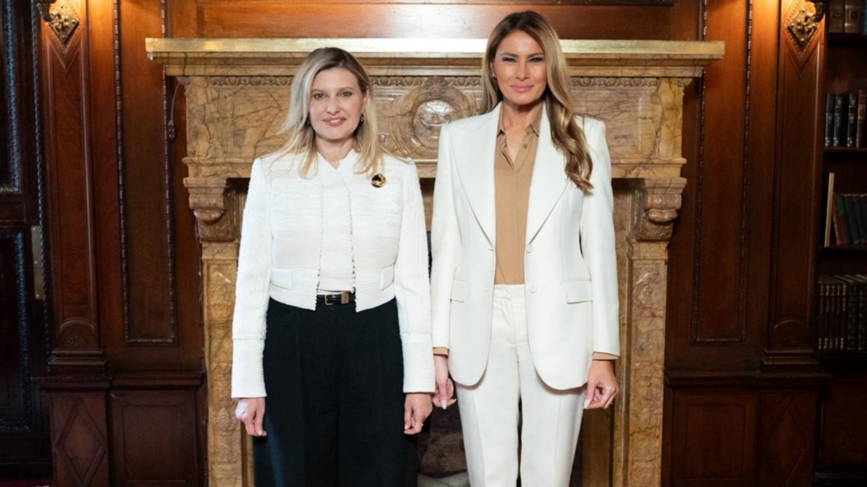Olena Zelenska and Melania Trump meet in New York - Summit of First ...
